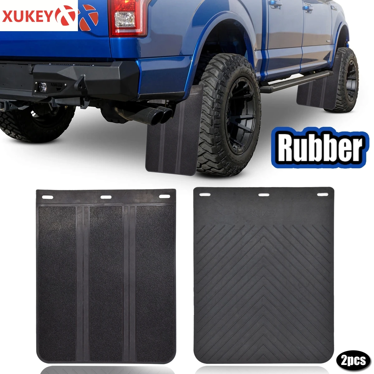 2x-Universal-15x12-Heavy-Duty-Rubber-Mudflaps-Mud-Flaps-Splash-Guards ...