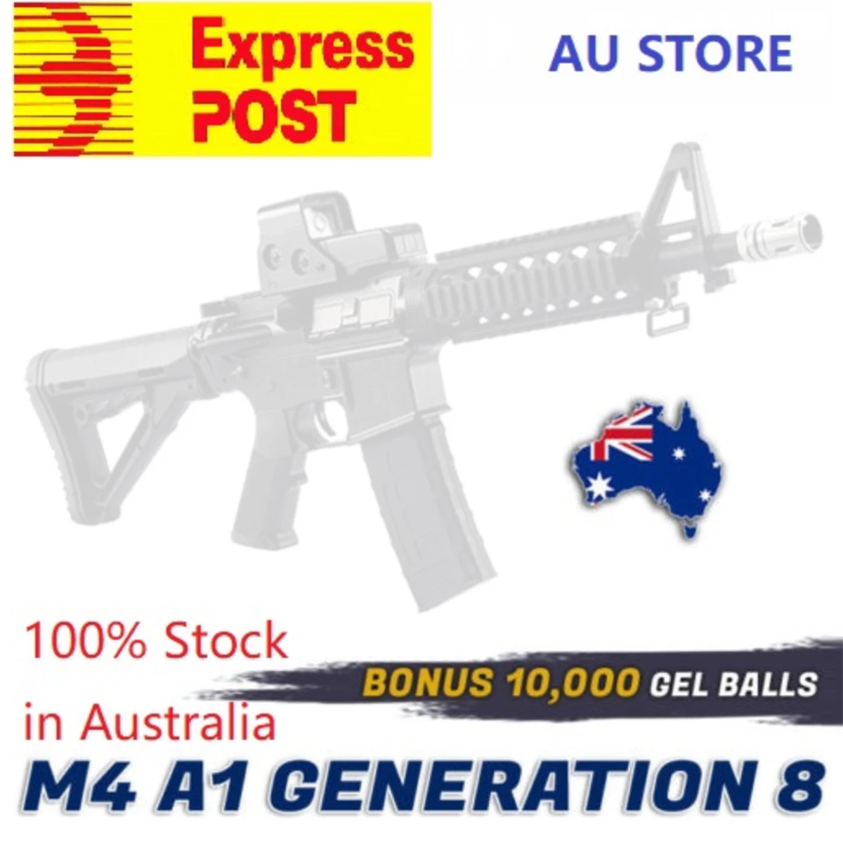 Jinming Upgraded Full Nylon Gen 8 M4a1 Gel Blaster Mag-fed 100% Aus ...