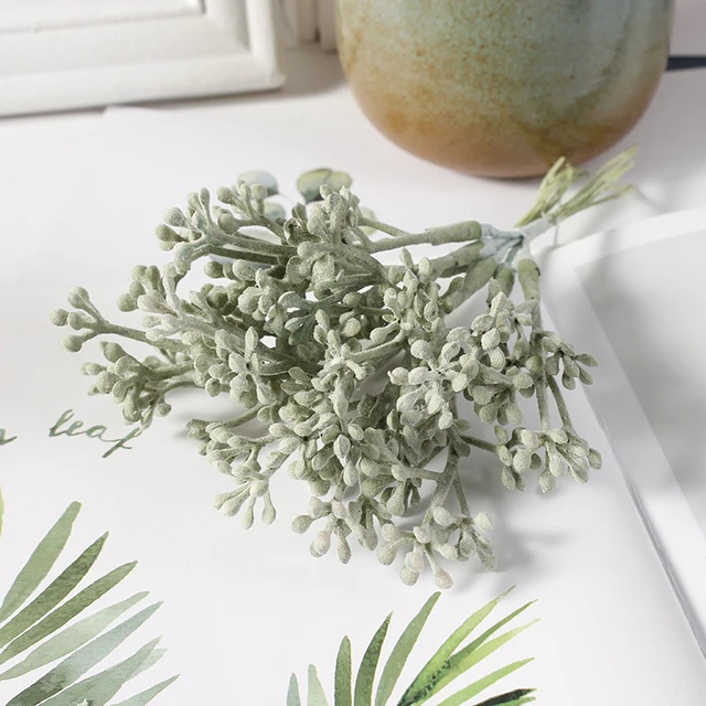 6Pcs/Lot 14cm Long Stamen Artificial Flower Plants Bouquet Berry Fake ...