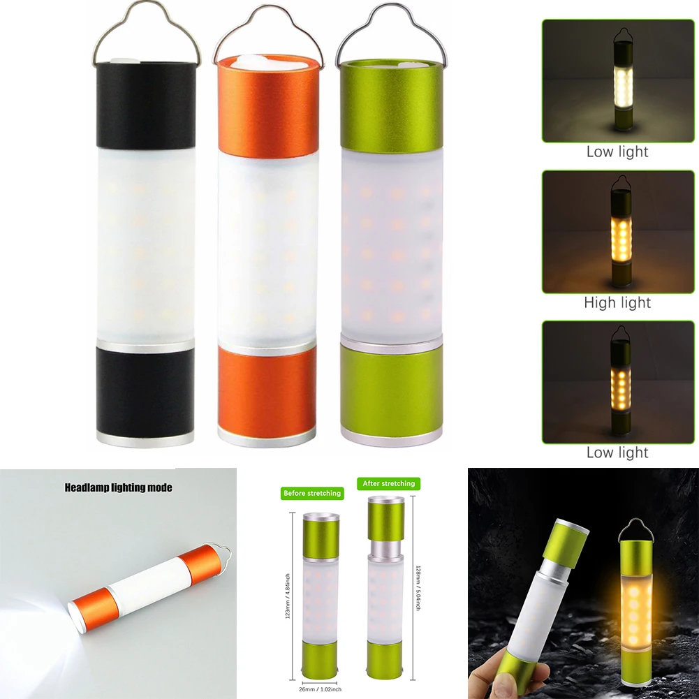 1/2/3/4/5pcs Usb Rechargeable Hanging Flashlight Zoomable Led Torch ...