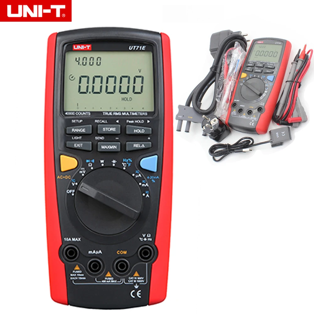 UNI T UT71A/B/C/D/E Digital MultiMeter Ture RMS AC DC meter Volt Ampere Ohm Capacitance Temp ...