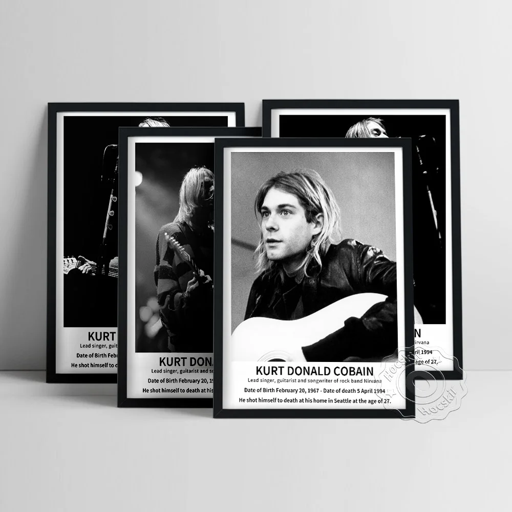 Kurt Cobain Black And White