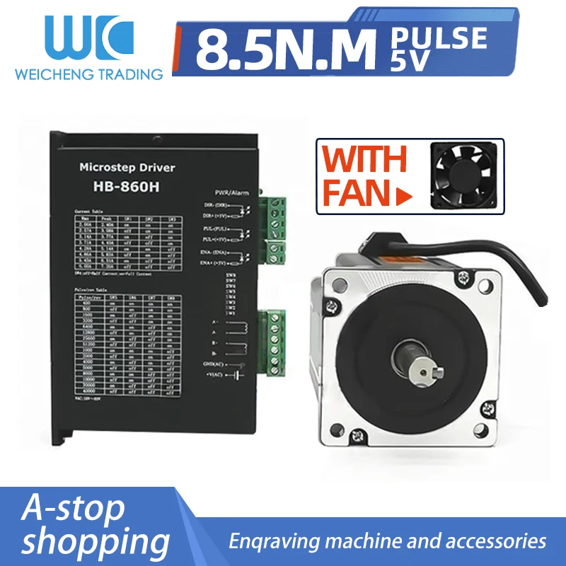 Nema-34-8-5Nm-Micro-Stepper-Motor-Driver-Kit-HB-860H-86BYGH250C-2Phase ...