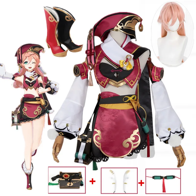 Anime Genshin Impact Yanfei Game Suit Aestheticism Uniform Yan Fei ...