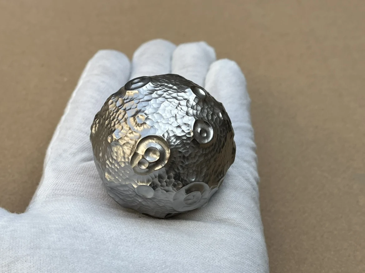 New-Arrival-Titanium-Alloy-Sphere-Ball-Meteorite-Crater-Style-Diameter ...
