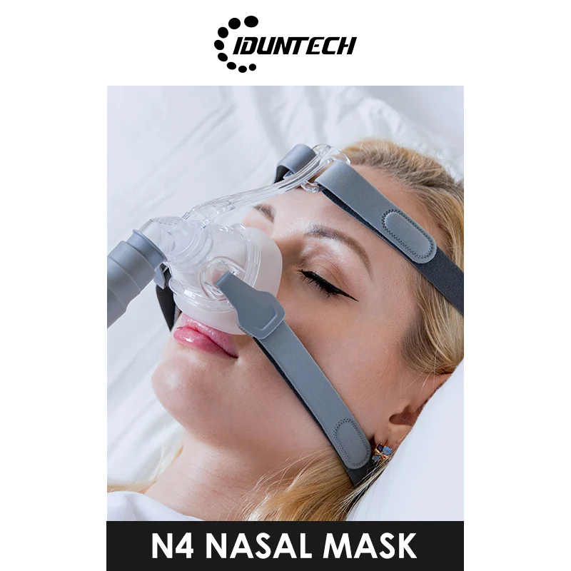Cpap Snoring Mask Nasal Respirator N4 With Adjustable Headgear Clips ...
