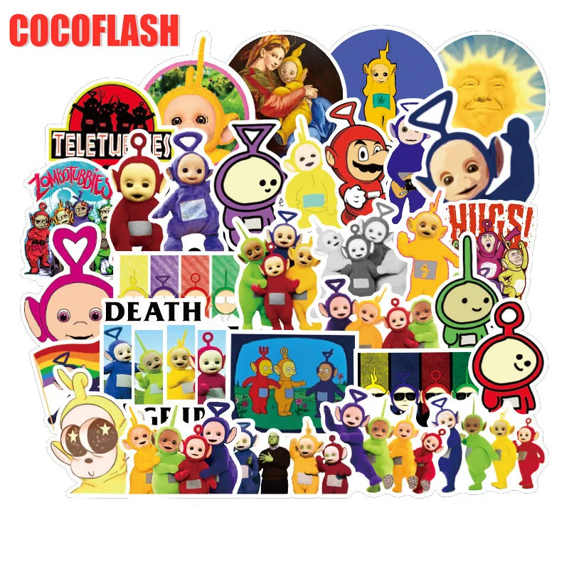 10/49pcs/set Cut Cartoon Teletubbies Stickers For Diy Toybicycle ...