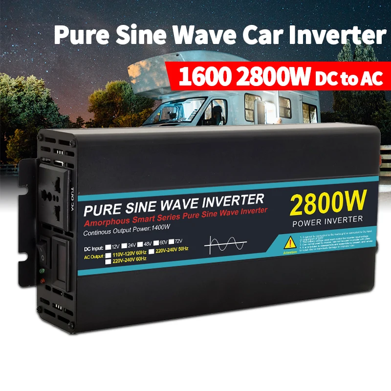 Pure-Sine-Wave-Inverter-LED-Display-DC-12v-24v-To-AC-220V-1600W-2800W ...