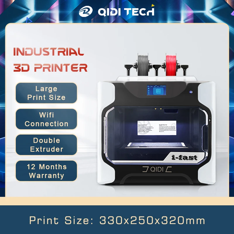 QIDI-TECH-3D-Printer-i-fast-Large-Size-330-250-320-Dual-Extruder-Print ...