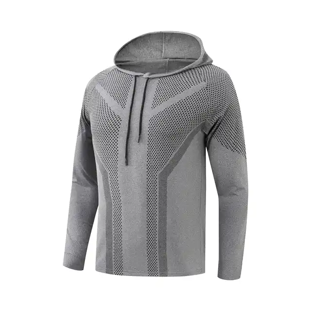 Casual Long Sleeve Men's Breathable Gym Fitness Hooded T Shirt - Men's Fitness Apparel, Men's ...