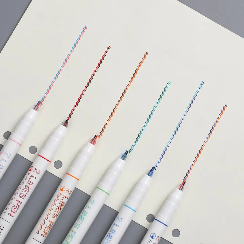 1PC Double Lines Art Marker Pen Out Line Pen Fine Liner Marker ...