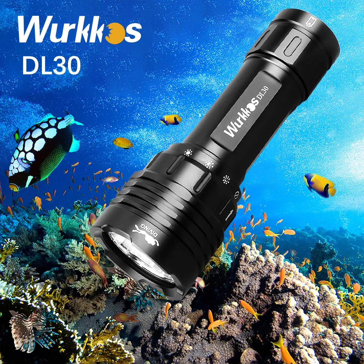 Wurkkos DL30 Dive Light 21700 LED Flashlight Underwater IPX-8 ...