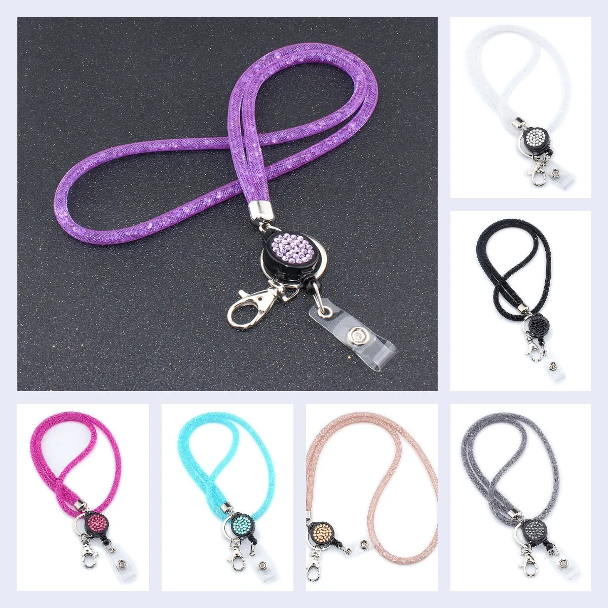 New-Retractable-Lanyard-Badges-Holder-For-Cellphones-Office-Id-Hanging ...