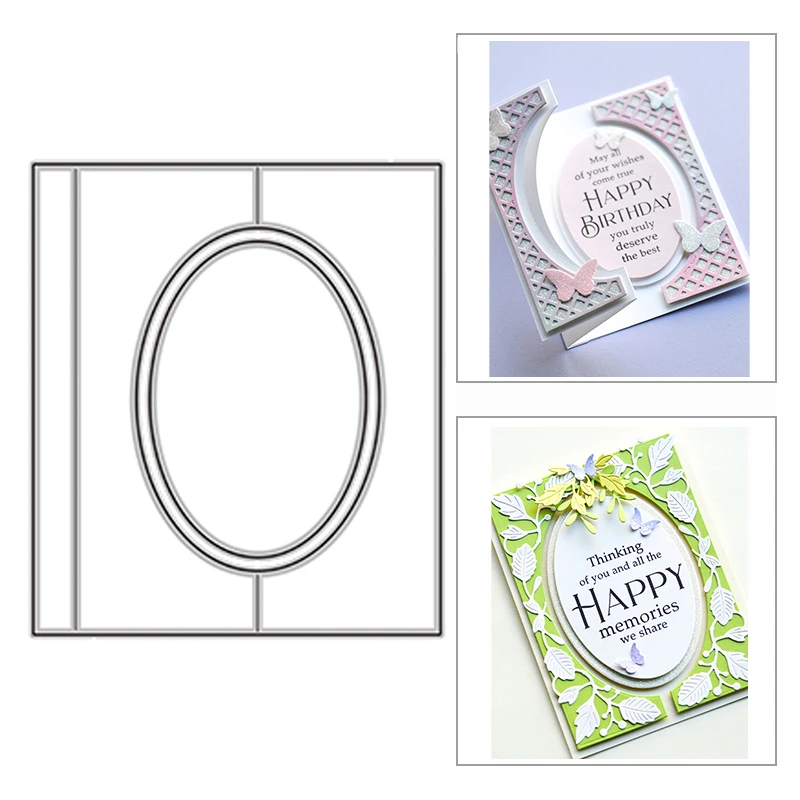 New-2021-Fine-Oval-Frame-Shape-Metal-Cutting-Dies-for-DIY-Scrapbooking ...
