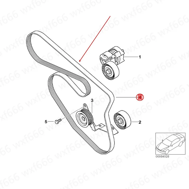 11287631810 자동차 발전기 벨트, 엔진 벨트, E46b, mwE87, E90, 318, 320, 118, 120 N46 ...
