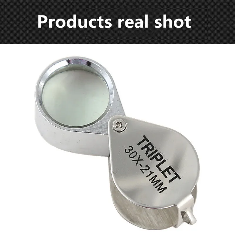 LUNETTE LOUPE,10X--Loupe Portable pliante en métal, loupe de poche pour bijoux, loupe pliante ...
