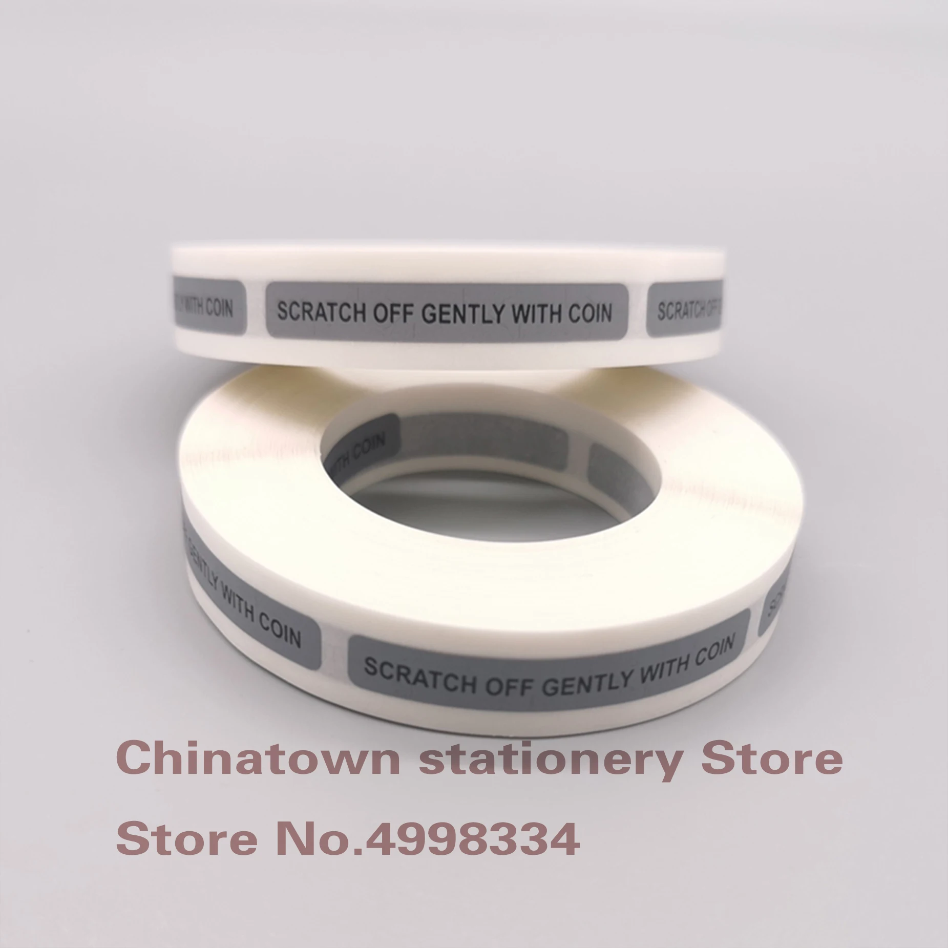 500pcs 6.5mmx45mm Gray Adhesive Scratch Off Stickers Diy Manual Label ...