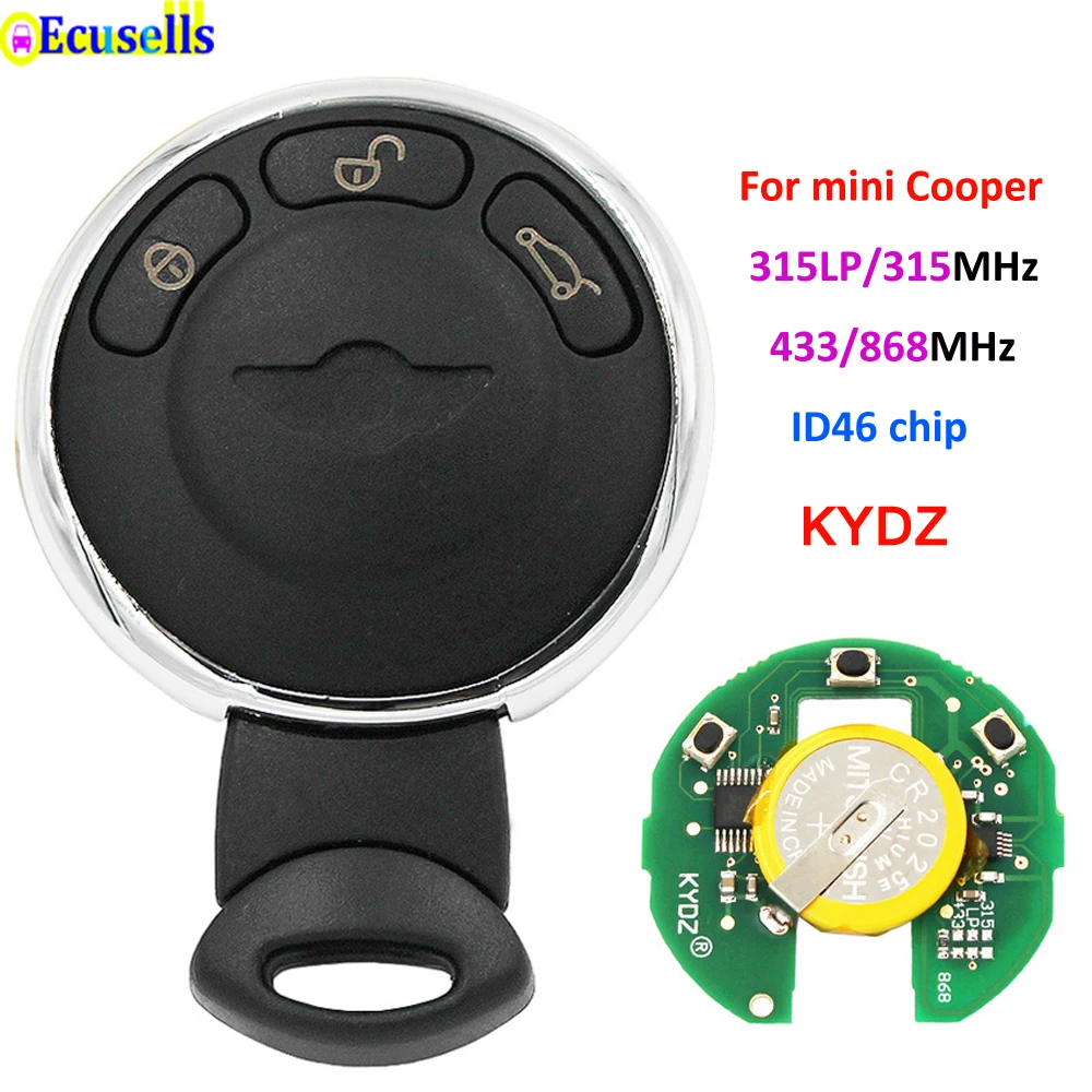 3 Button Smart Remote Key CAS System For BMW Mini Cooper 315LP MHZ ...