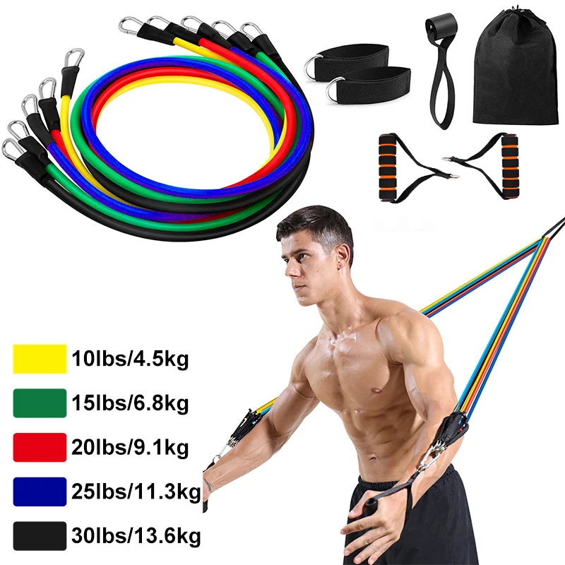 Resistance Band Crossfit Training Muscle Strength Gym Equipment Fitness ...