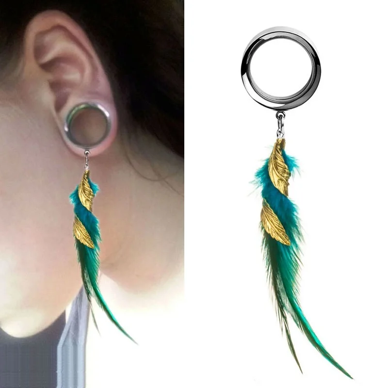 2pcs-Ear-Piercing-Earrings-Ear-Plugs-Tunnels-Surgical-Steel-Ear ...