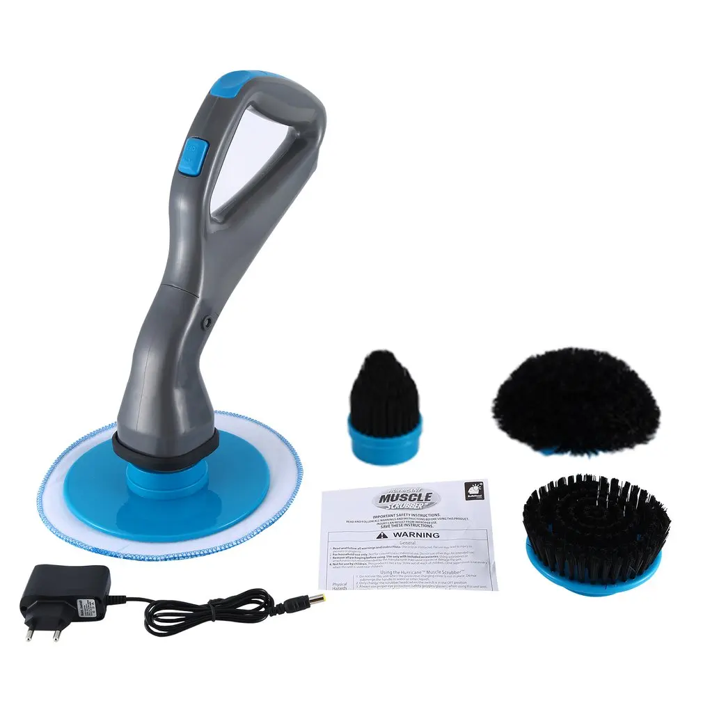 4 piezas inalámbrico Hurricane Muscle Scrubber cepillo eléctrico con ...