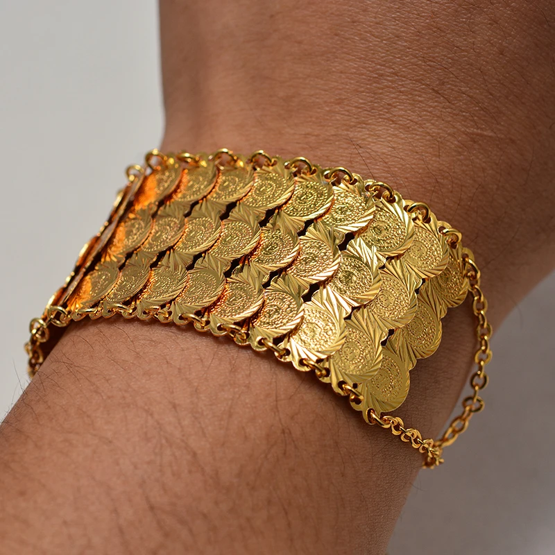 Islamic Muslim Coins Bracelet Jewelry | Middle Eastern Gold Bracelets ...