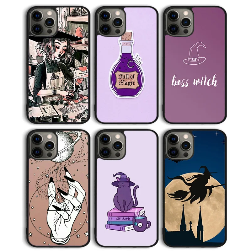 Witchcraft Witch Moon Phone Case Back Cover For iphone 14 7 8 Plus 6S ...