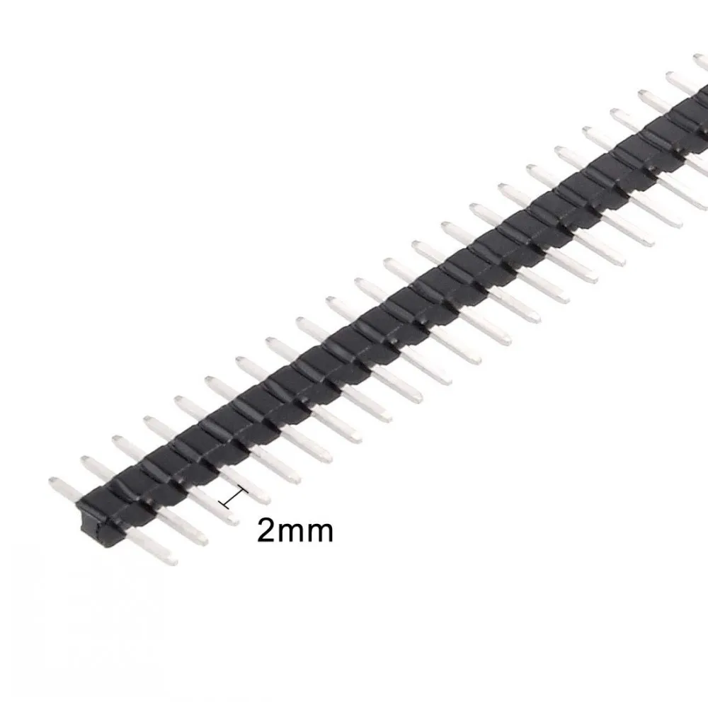 200PCS/Lot 2.0mm 40 Pin Male Single Row Pin Header Strip 1*40P 2mm Male ...