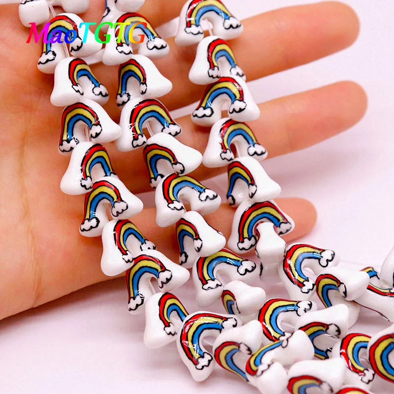 Rainbow-Shaped-Ceramic-Beads-For-Jewelry-Making-Necklace-Bracelet ...