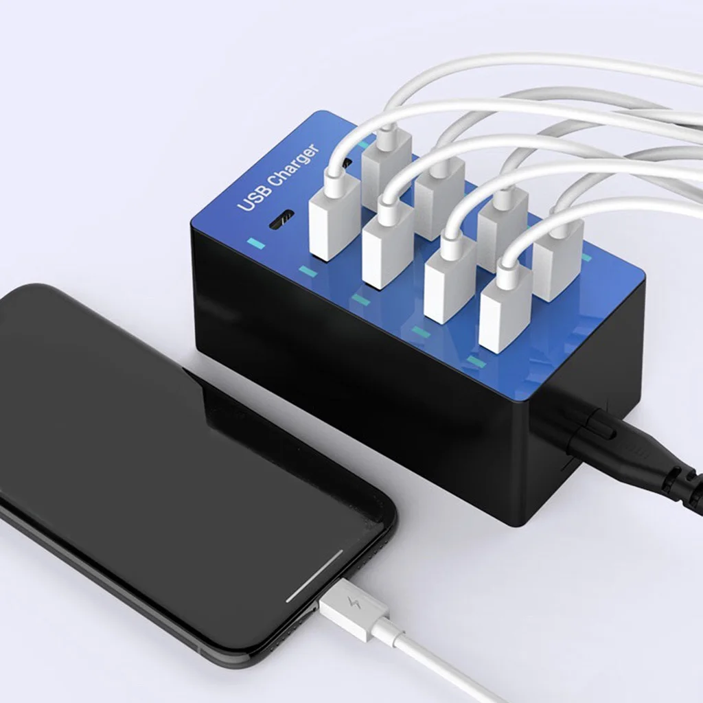 USB-Wall-Charger-10-Port-USB-Charger-Station-with-Rapid-Charging-Auto ...