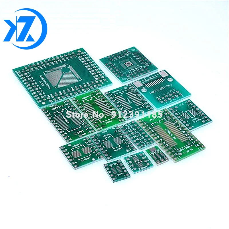 Kit de carte PCB SMD, adaptateur tournant vers DIP, plaque de convertisseur, SOP, MSOP, SSOP ...