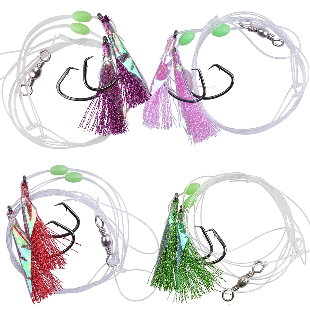 5-Stuks-Flash-Line-Lokken-Met-Octopus-Vishaken-Vissen-Leider-Flasher ...