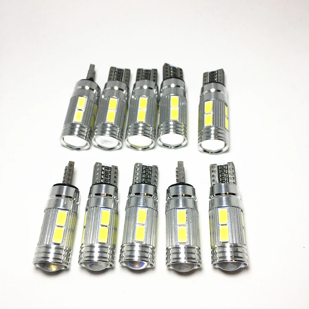 10PCS T10 LED 194 W5W 10 SMD 5630 white LED Light Canbus Parking Car ...