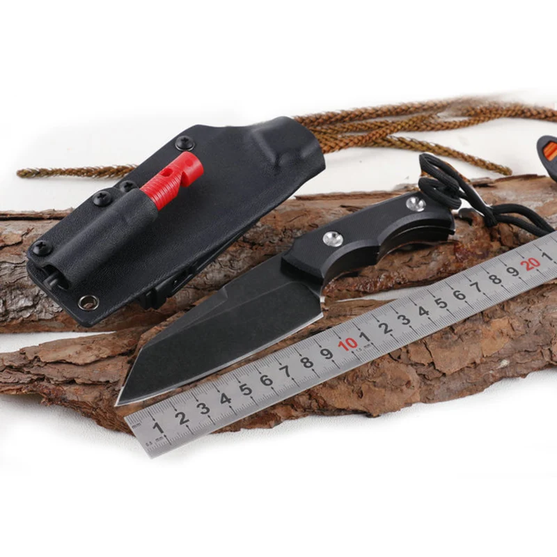 Free shipping Farmer DAO Full Tang Fixed Blade Knife D2 Steel Straight ...