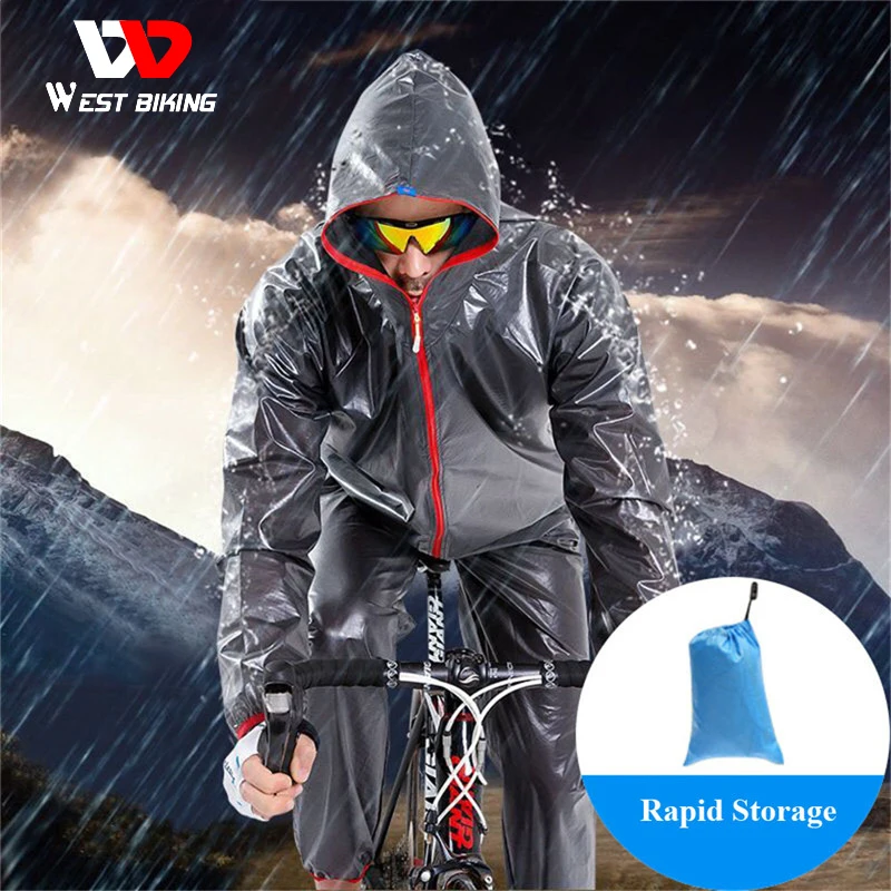 WEST BIKING Cycling Jersey Rain Coat Waterproof Rain Jacket Bicycle ...