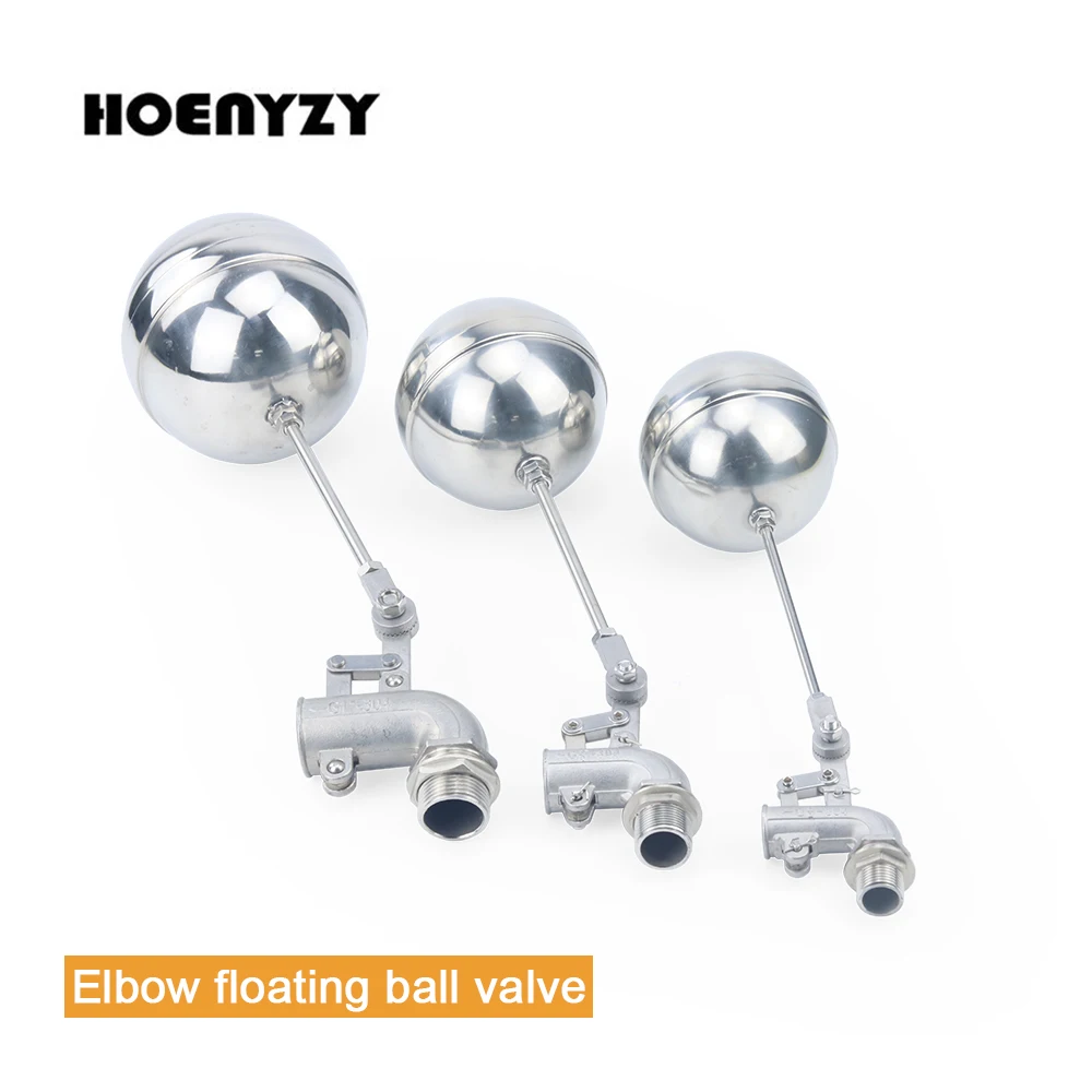 1/2" 3/4" 1" Stainless Steel 304 Adjustable Float Valve Water Tank Bend ...