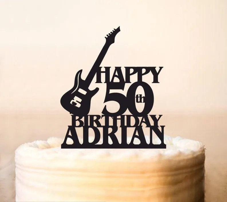 Electric Bass,Guitar Cake Topper,Musician Cake Topper,Band,Guitar ...