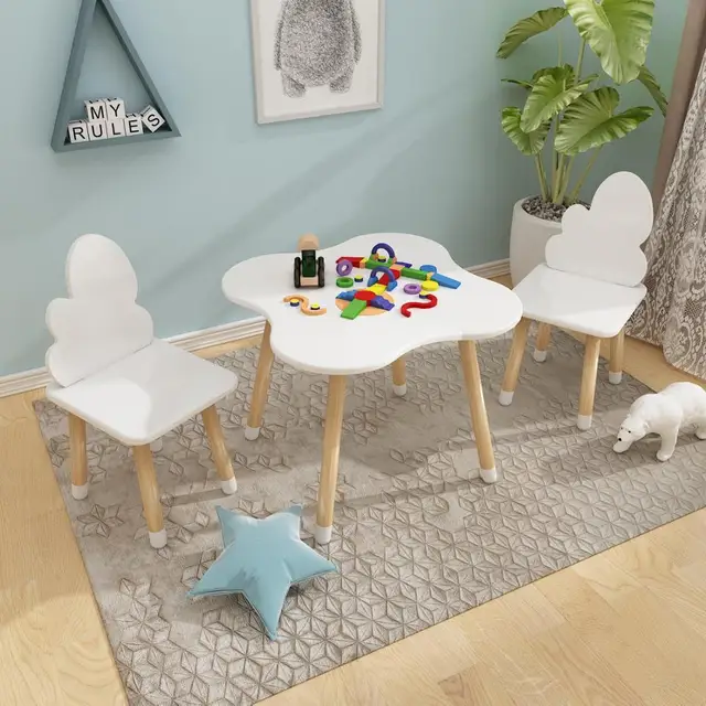 Children Furniture Sets solid wood kids study table set kids table and ...