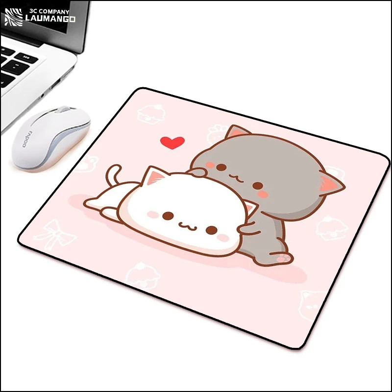 Tastatur-Gaming-Mauspad-XL-Pfirsich-Mochi-Katze-PC-Matte-Mausepad-Gamer ...