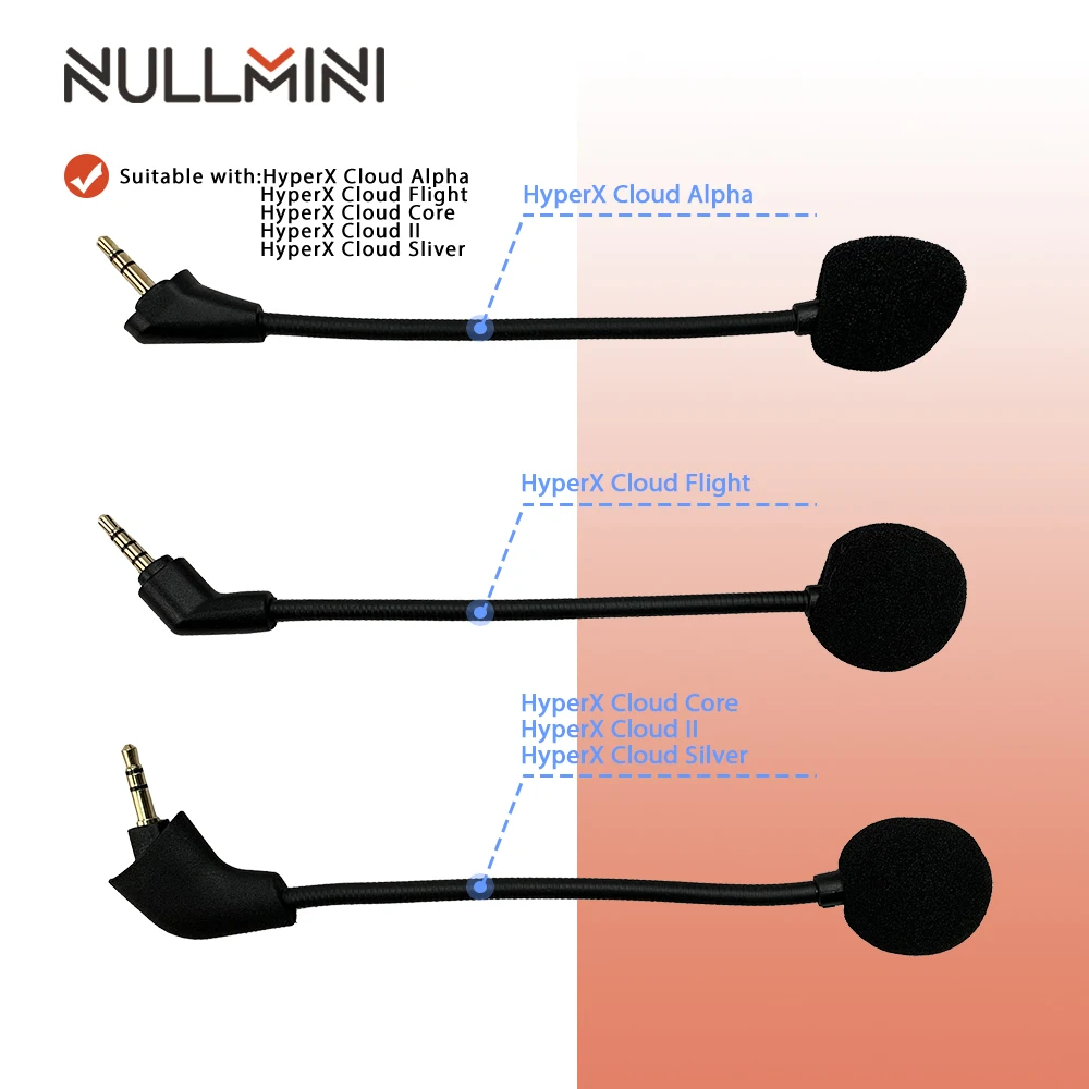 Nullmini Replacement Microphone For Hyperx Cloud Alpha,cloud Flight ...