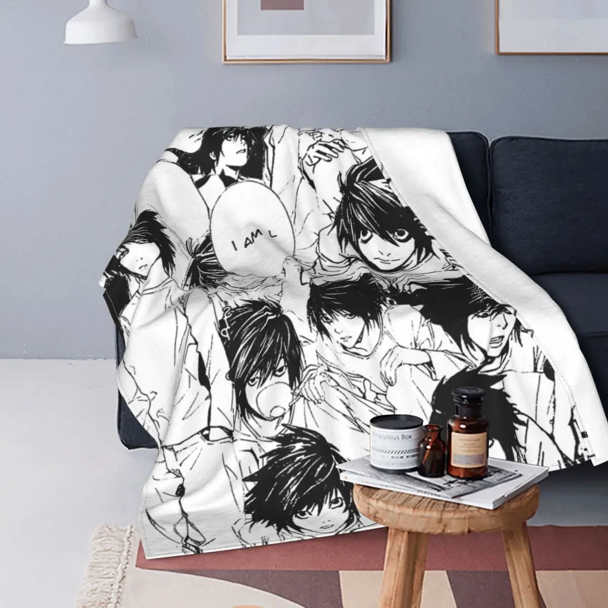 Death-Note-Lawliet-Collage-Blanket-Shinigami-Anime-Fleece-Throw ...