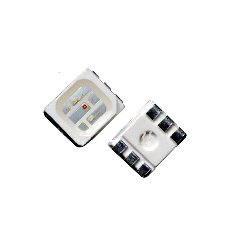 50PCS 3528 RGB 6PIN 20mA Full Colour SMD LED Ultra Bright Light Beads ...