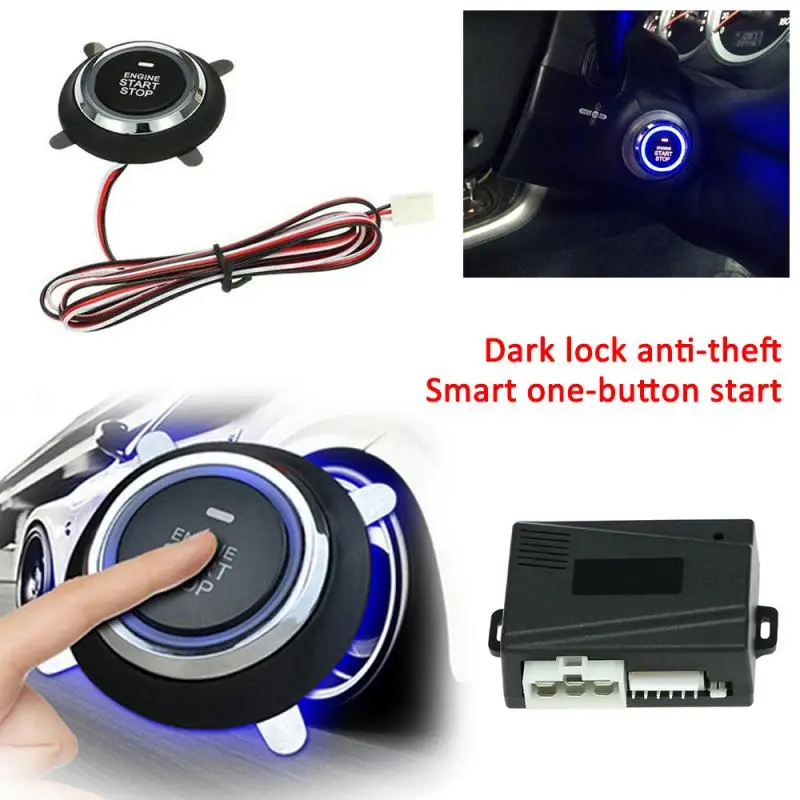12V-Car-Alarm-Car-Engine-Push-Start-Button-RFID-Lock-Ignition-Starter ...