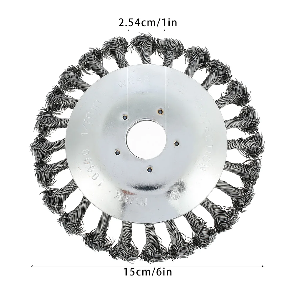 Tondeuse,Tête de tondeuse à gazon 6-8 pouces 150-200mm, brosse de coupe, roue en fil d'acier au ...