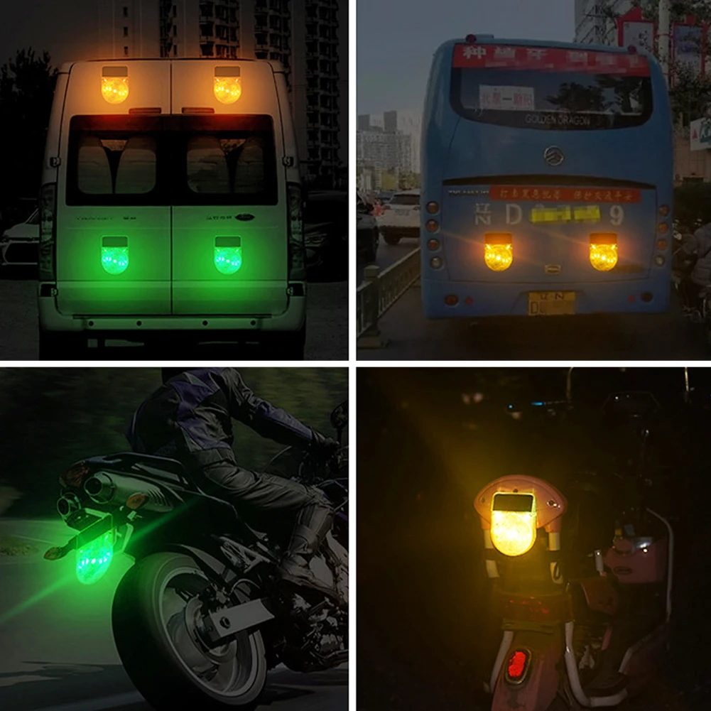 Car Warning Light Intelligent Sensor Solar Light Burst Flashing Anti ...