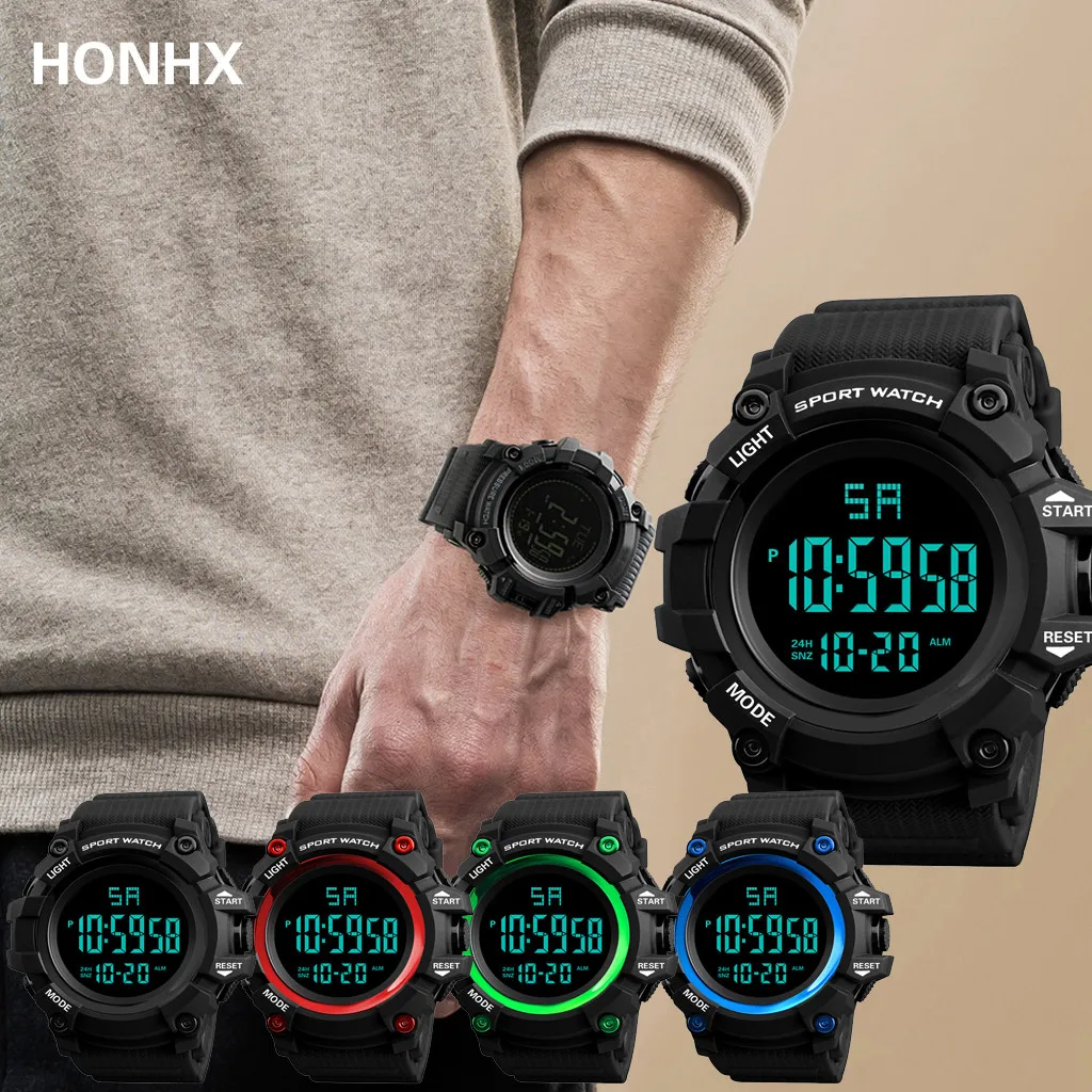 Reloj Digital para hombre, pulsera multifunción con pantalla Led ...