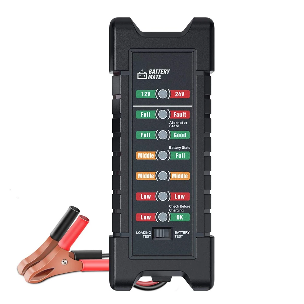 Bm410 자동차 배터리 테스터 12v 24v 크랭크 충전 서킷 테스트 발전기 차량 배터리 분석기 자동 배터리 진단 도구