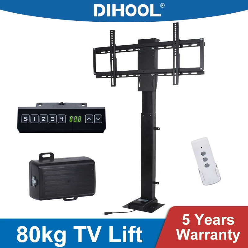 DIHOOL-32-75Inch-TV-Lift-Motorized-With-Remote-Controller-80Kg-Load-Electric-Linear-Actuator ...