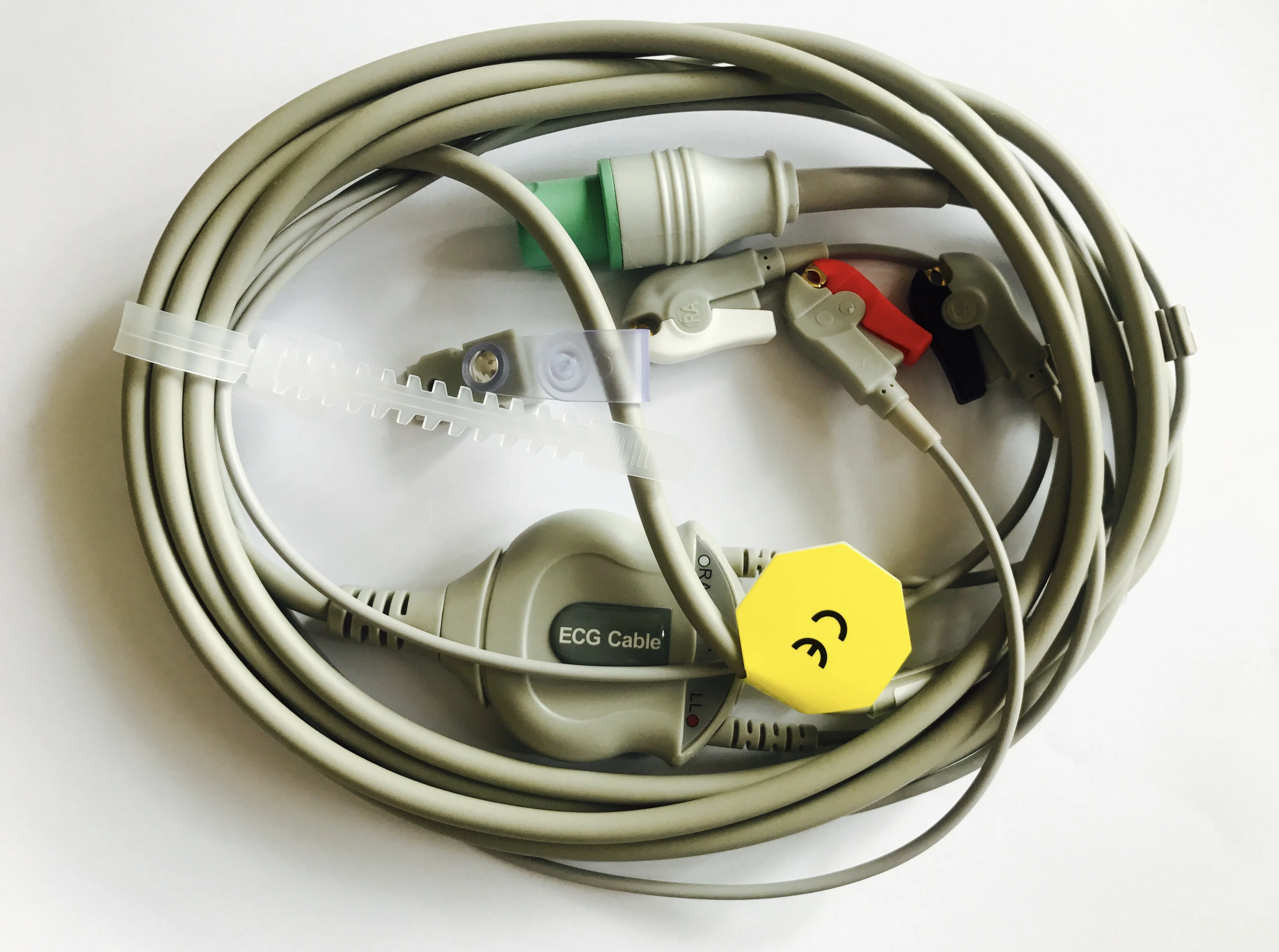 3 Lead Clip Type Ecg Cable For Cardioserve Defibrillator New，compatible ...