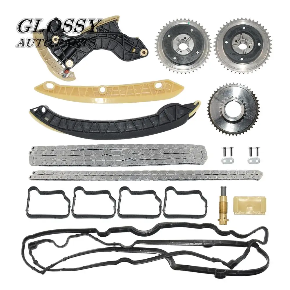 AP02 NEW Timing Chain Kit +Camshaft Adjuster+ Gear for Mercedes W203 ...